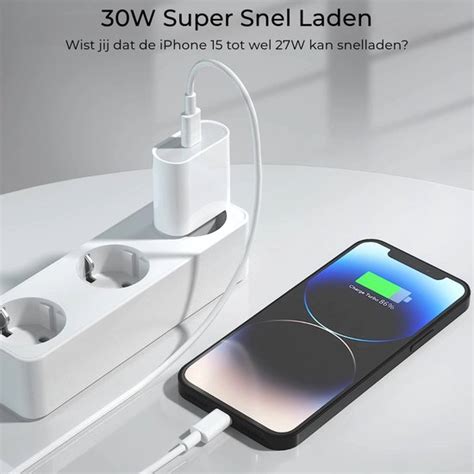 Usb C Adapter Usb C Kabel 30w Snellader Usbc Naar Usb C Oplader Snellader Bol