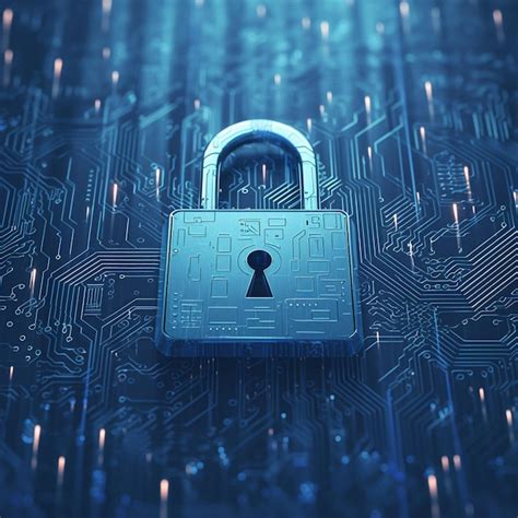 Premium Photo Tech Protection Padlock On Circuit Board Illustrating Cyber Security Concept For
