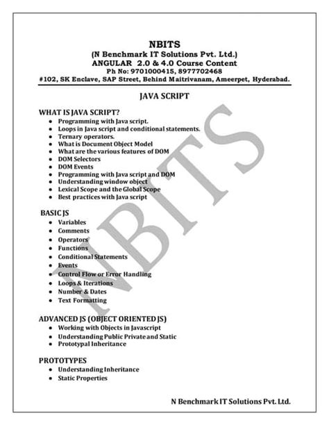 Best Angular Js Training In Hyderabad India Pdf