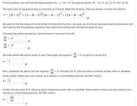 Solved In This Question You Will Find The Least Squares Chegg