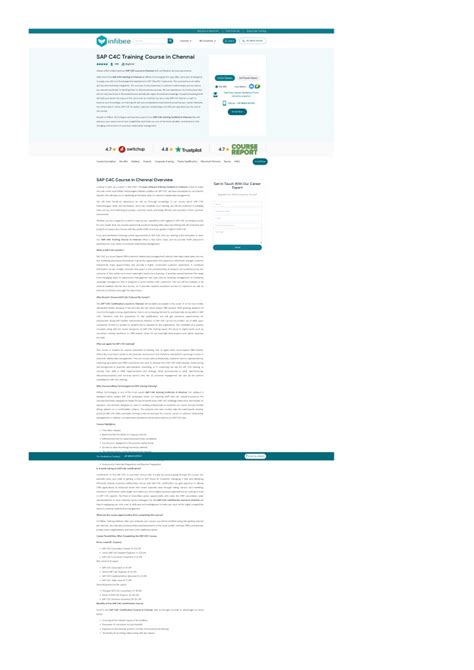 Ppt Sap C4c Course In Chennai With Certification And Placements Infibee Technologies