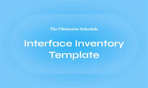 Interface Inventory Template Figma