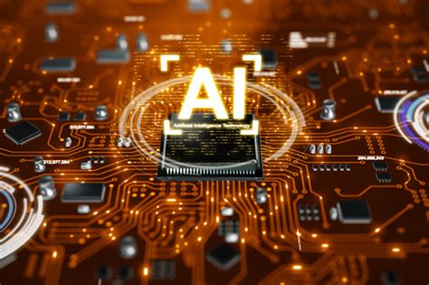 3d 렌더링에 대 한 인쇄 회로 기판에 Ai 인공 지능 기술 Cpu 중앙 프로세서 장치 칩셋 전자 및 필드의 얕은 깊이 초점을