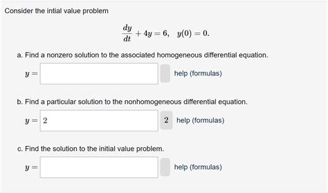 solved consider the intial value problem dtdy 4y 6 y 0 0 a