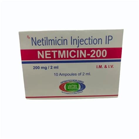 Netilmicin Injection 100mg 1ml At ₹ 300 Vial In Surat Id 2853909348033