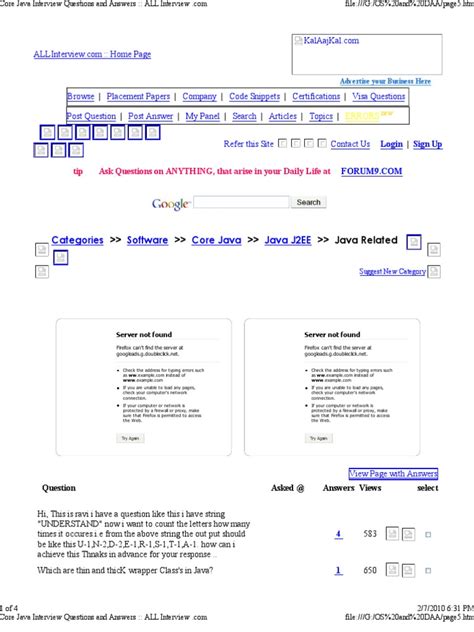 Core Java Interview Questions Pdf Class Computer Programming
