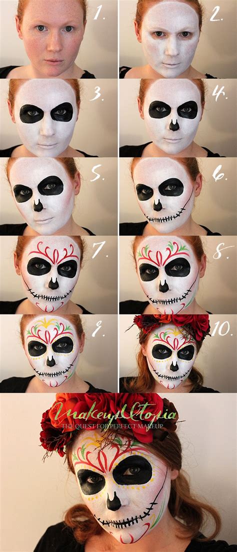 Dia De Los Muertos Makeup Tutorial Coco Skeleton Face Coco Skeleton