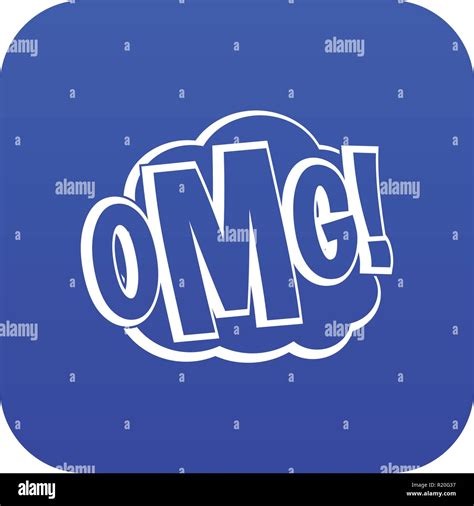 OMG, comic text speech bubble icon digital blue Stock Vector Image & Art - Alamy
