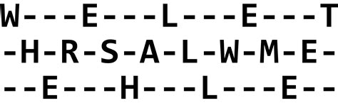 Rail Fence Cipher Beanz Magazine