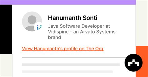 Hanumanth Sonti Java Software Developer At Vidispine An Arvato