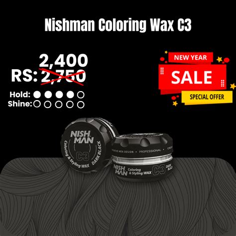 Nishman Premium Coloring Wax Dark Black 100 Ml Nishman Pakistan