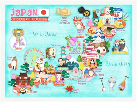Japan Map Poster Beautiful Wall Art Ships From Uk And Usa Etsy