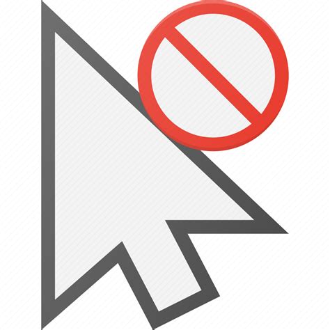 Arrow Click Cursor Disable Mouse Pointer Icon Download On Iconfinder