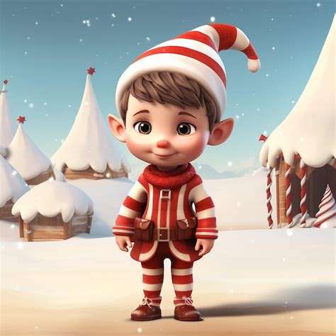 Premium Ai Image Christmas Pixie Elf Pixie Ears Boy Adorable Santas