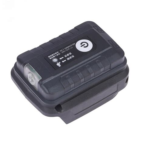 Battery Adapter With Led Light For 18v Li Ion Battery Dual Usb Output Converter Shopee Malaysia