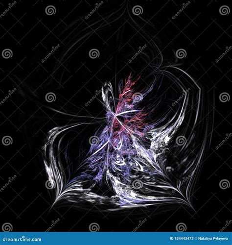 Abstract Figure Composition Of Color Intersecting Lines On A Black Background Fractal For