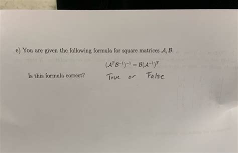 solved e you are given the following formula for square