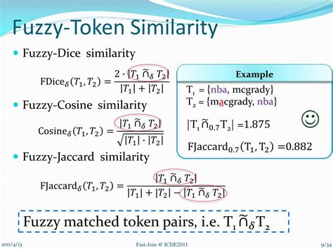 Ppt Fast Join An Efficient Method For Fuzzy Token Matching Based String Similarity Join