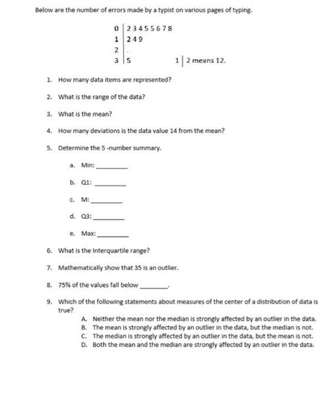 solved below are the number of errors made by a typist on