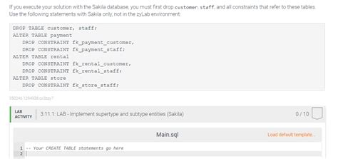 solved 3 11 lab implement supertype and subtype entities
