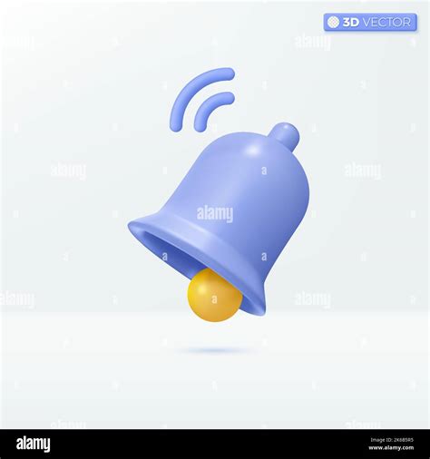 Notification Message Bell Icon Symbols Internet Message Receive Email Sms Concept 3d Vector
