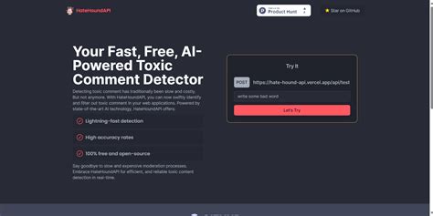 Hatehoundapi The Ai Powered Toxicity Filter For Web Applications