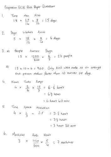 3 Variable Proportion Gcse Questions Teaching Resources