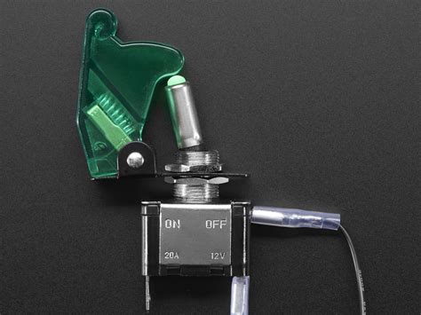 Illuminated Toggle Switch With Cover Green Buy In Australia