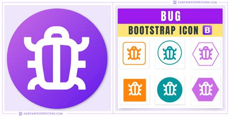 Bootstrap Bug Icon Insect Error Bi Bi Bug Icon Code Css Html Color Button