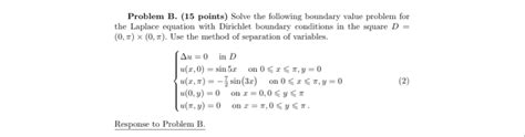 Solved Problem B 15 ﻿points ﻿solve The Following Boundary
