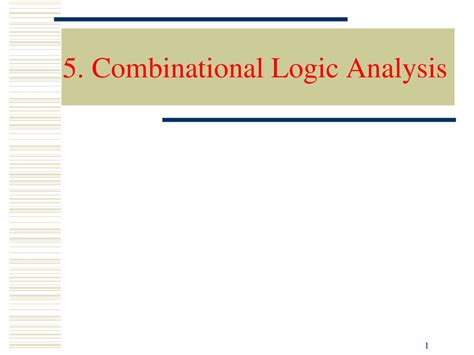 5 Combinational Logic Analysis Ppt Download