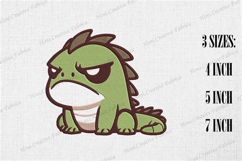 Cute Grumpy Lizard · Creative Fabrica