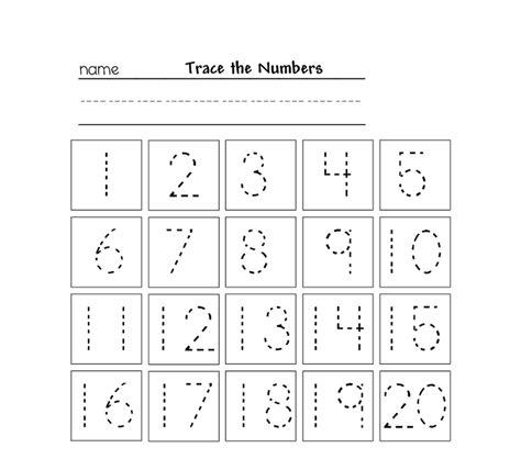 Numbers 1 To 15 Tracing