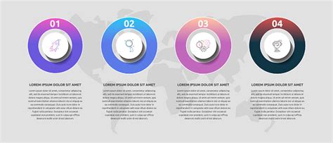 벡터 템플릿 서클 인포그래픽입니다 4 가지 옵션 및 부품이있는 비즈니스 개념 콘텐츠 순서도 타임라인 레벨에 대한 네 단계 0명에 대한 스톡 벡터 아트 및 기타 이미지
