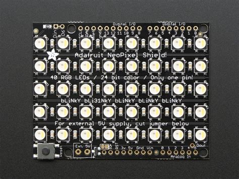 adafruit neopixel shield 40 rgbw warm white ~3000k [ada 2864