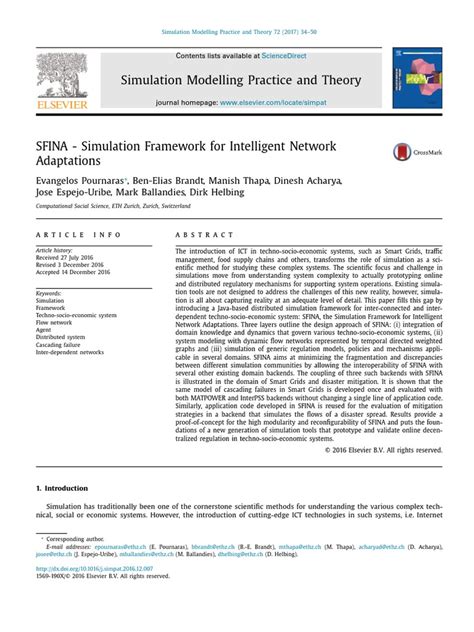 Simulation Modelling Practice And Theory Pdf Simulation Computer Network