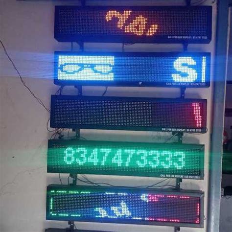 Led Display Sign Boards Adjustable Brightness High Resolution Day Night Visibility