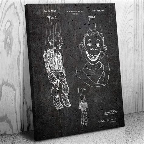 Howdy Doody Puppet Canvas Print Howdy Doody Art Toy Collector T
