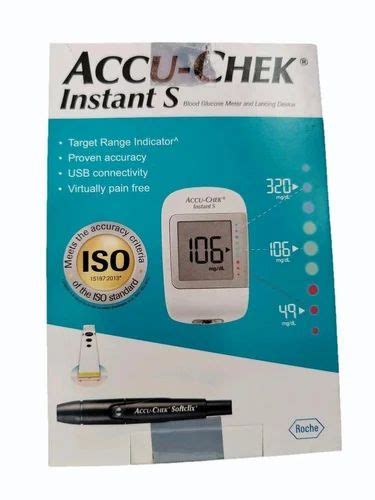 Mg DL Accu Chek Instant S Blood Glucose Monitoring System For Sugar Test Days At
