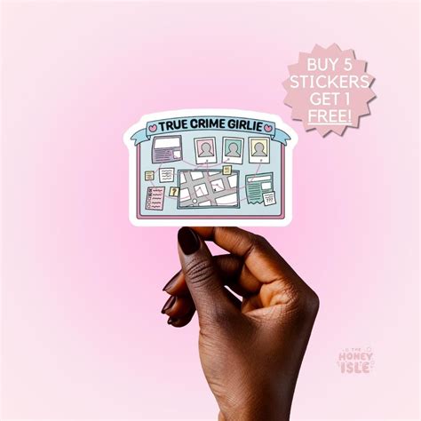 True Crime Girly Girlie Girly Pink Aesthetic Svu Vinyl Sticker