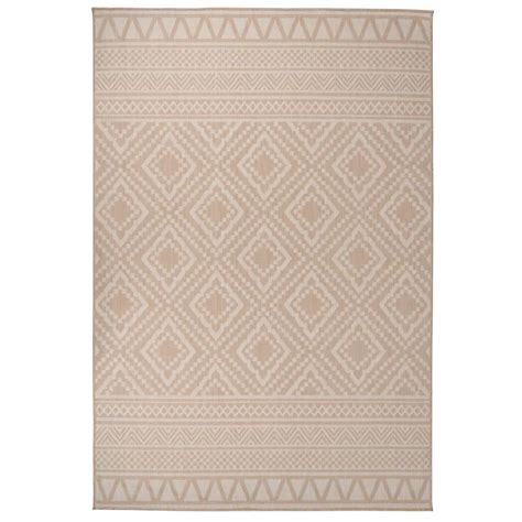 Berkfield Outdoor Flatweave Rug 160x230 Cm Brown Stripes