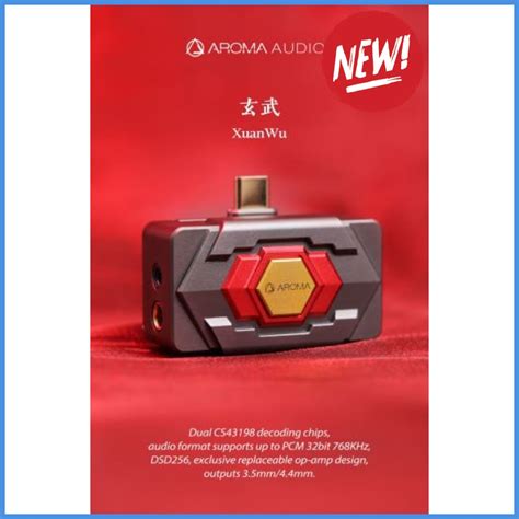 Aroma Audio Xuanwu Portable Dac With Op Amp For Type C With 3 5mm 4 4m