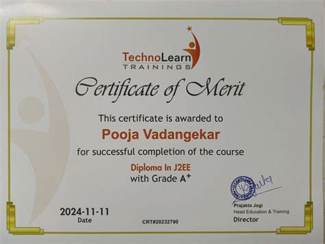 Pooja Vadanagekar On Linkedin Javadeveloper Certificate Achievement