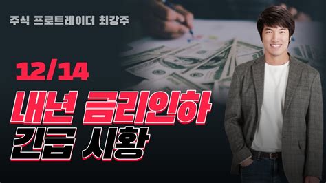 이제 금리 인하로 간다주식 투자자들을 위한 긴급시황 Youtube