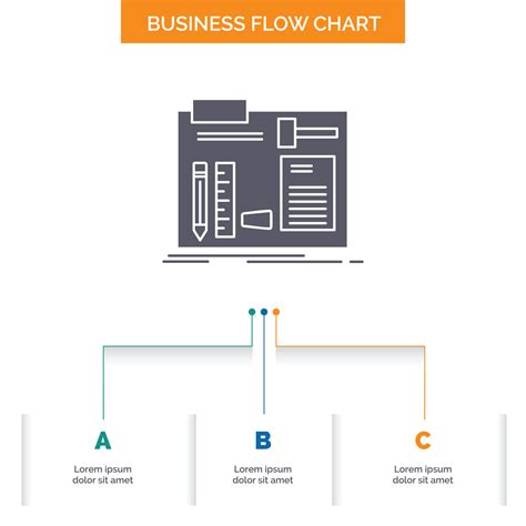Build Construct Diy Engineer Workshop Business Flow Chart Design With 3 Steps Glyph Icon