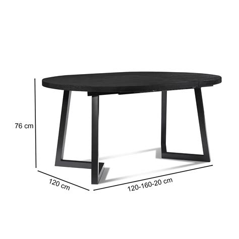 Oregon 2m Extendable Curved Wooden Dining Table
