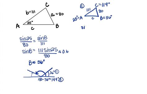 solved two sides and an angle are given determine whether a triangle