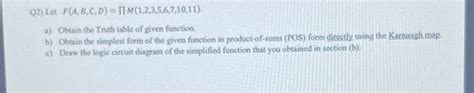 solved q2 let f a b c d Πm 1 2 3 5 6 7 10 11 a obtain