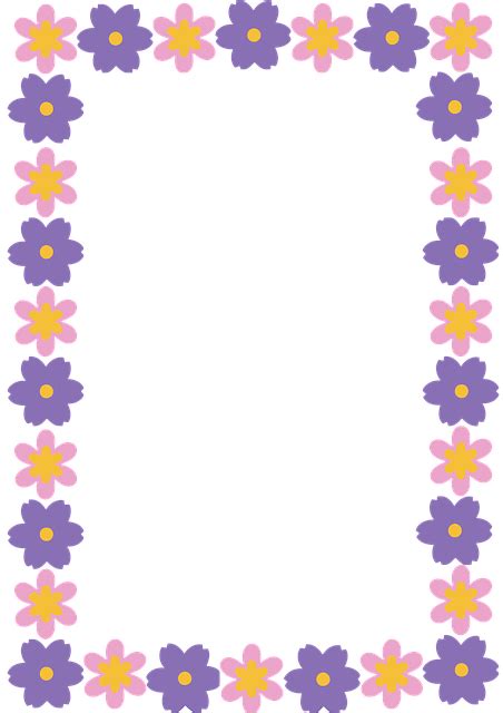 Flower Paper Border