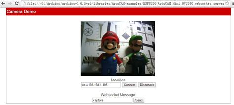 Arducam Now Supports Esp8266 Arduino Board With Wifi Websocket Camera Demo Arducam Arduino